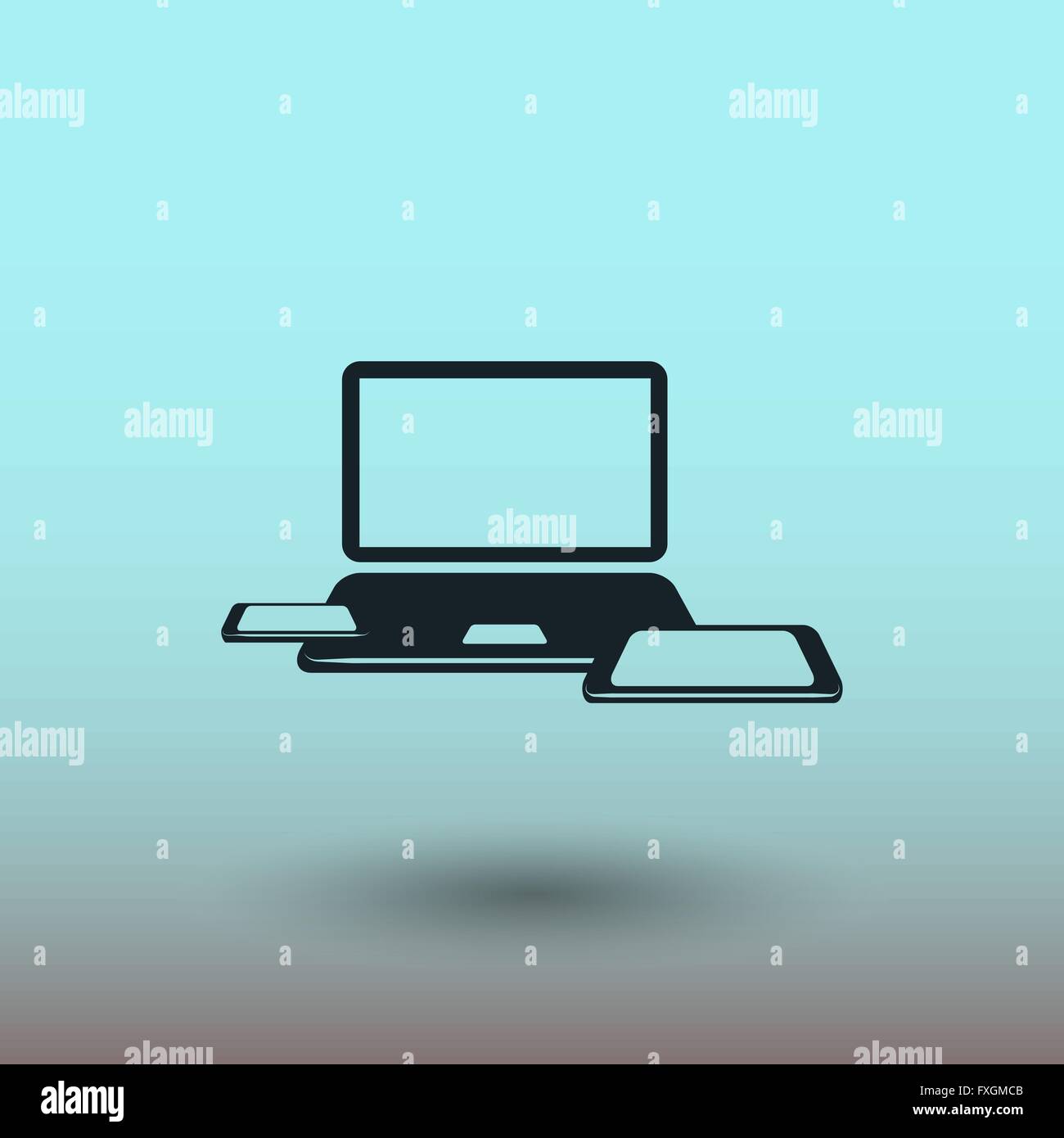 Pictograph of computer. Vector concept illustration for design. Eps 10 ...