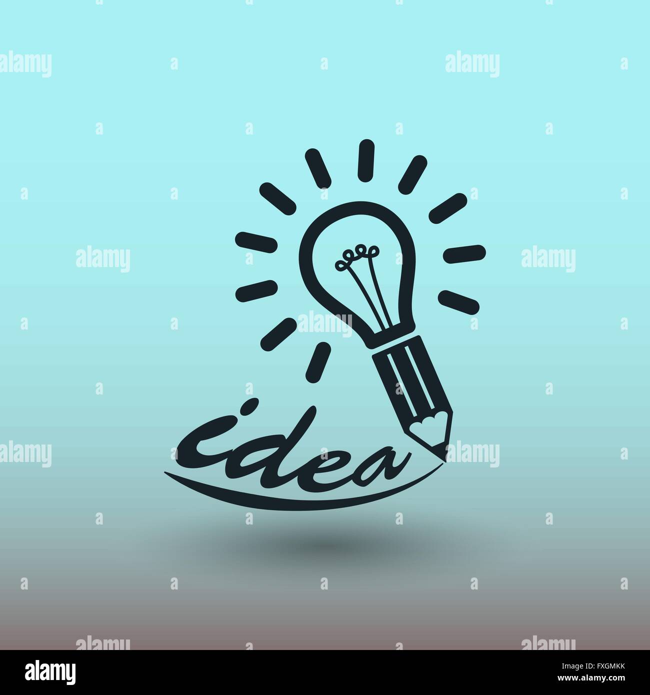 Pictograph of light bulb. Vector concept illustration for design. Eps ...