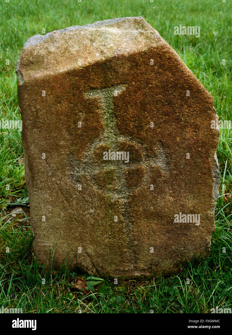 One of 4 Early Christian cross-marked stones at the former church of St ...