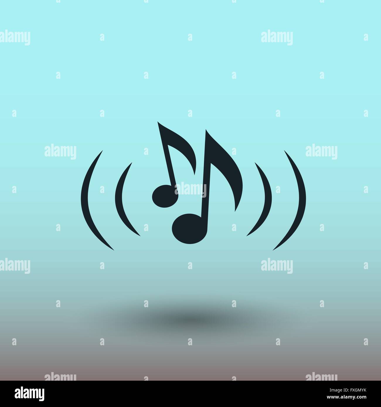 Pictograph of music note. Vector concept illustration for design. Eps ...