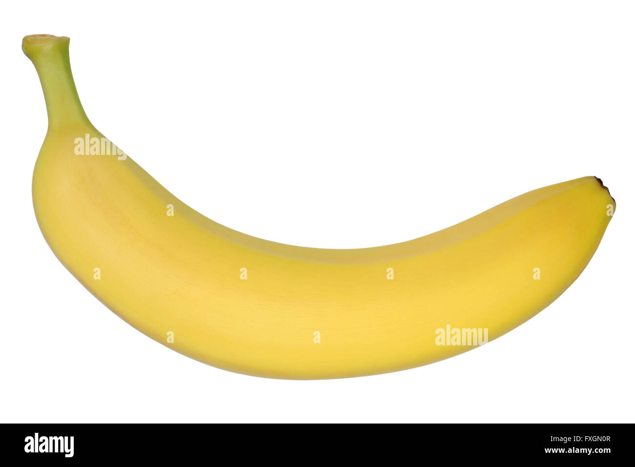 Banana fruit top view isolated on a white background Stock Photo - Alamy