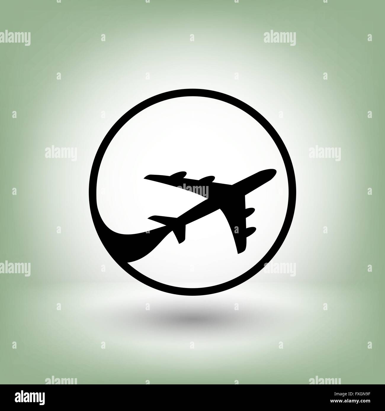Pictograph of airplane. Vector concept illustration for design. Eps 10 ...