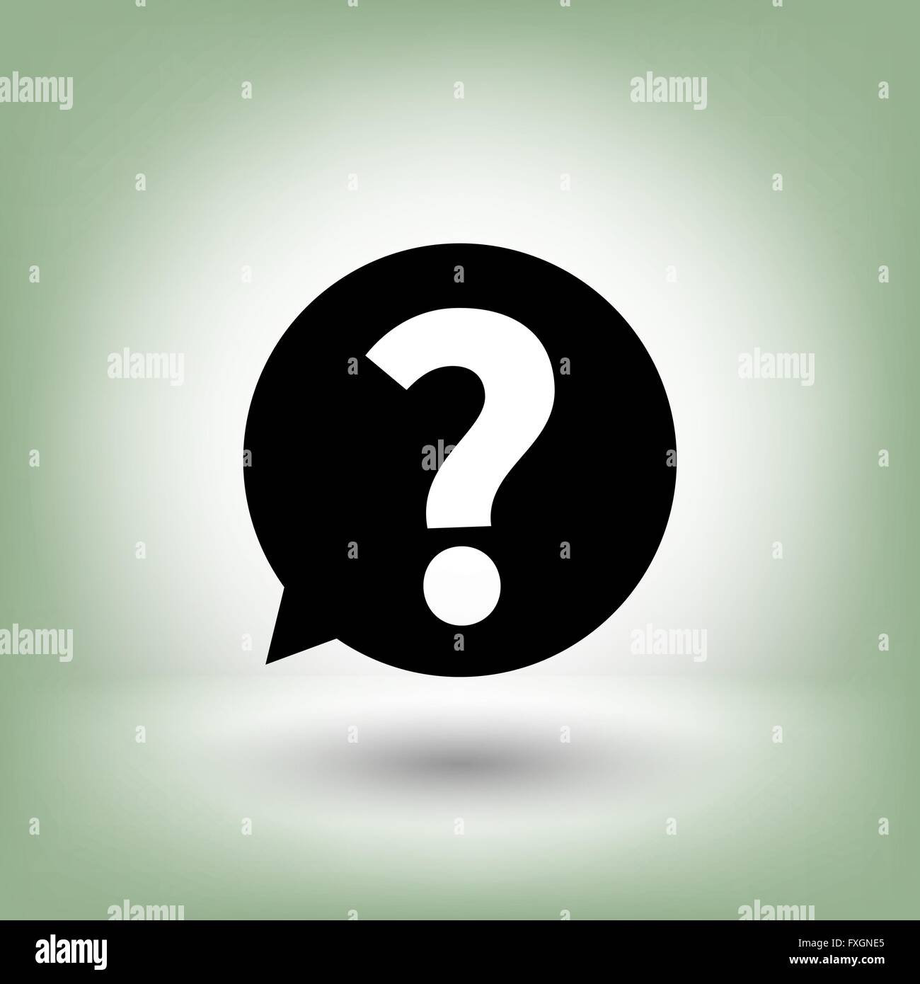 Pictograph of question mark. Vector concept illustration for design ...