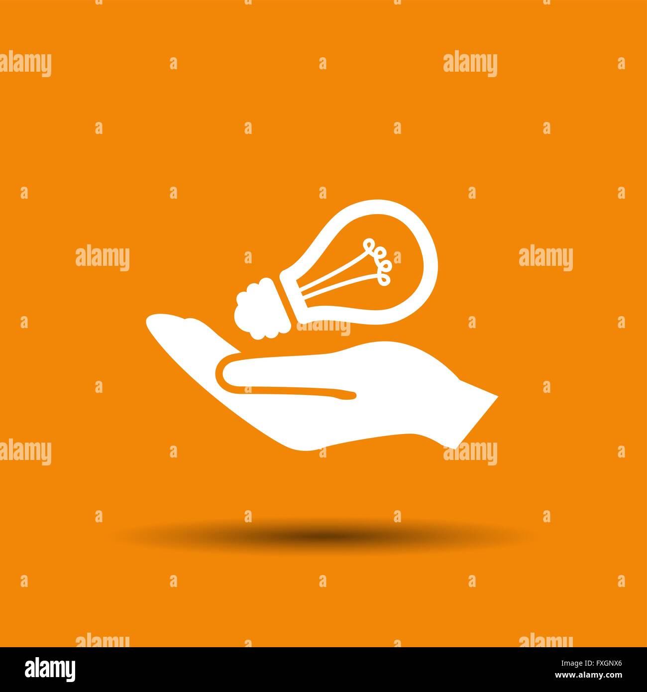 Pictograph of light bulb. Vector concept illustration for design. Eps ...