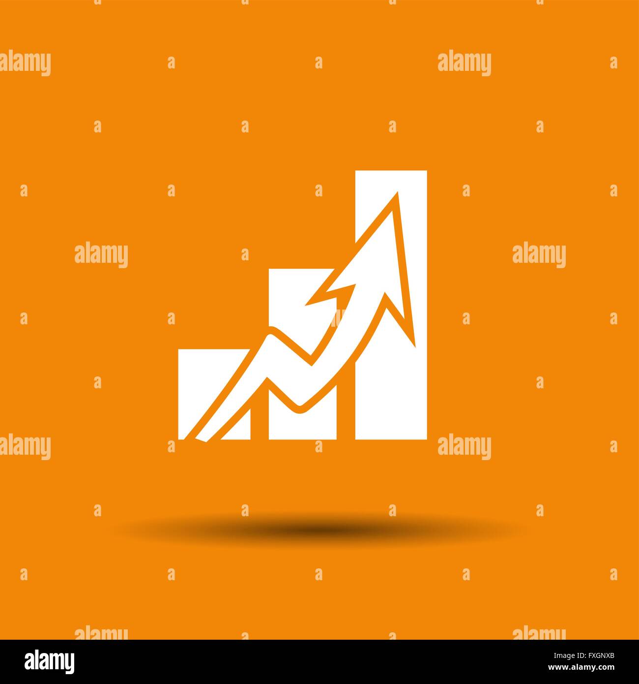 Pictograph of graph. Vector concept illustration for design. Eps 10 ...