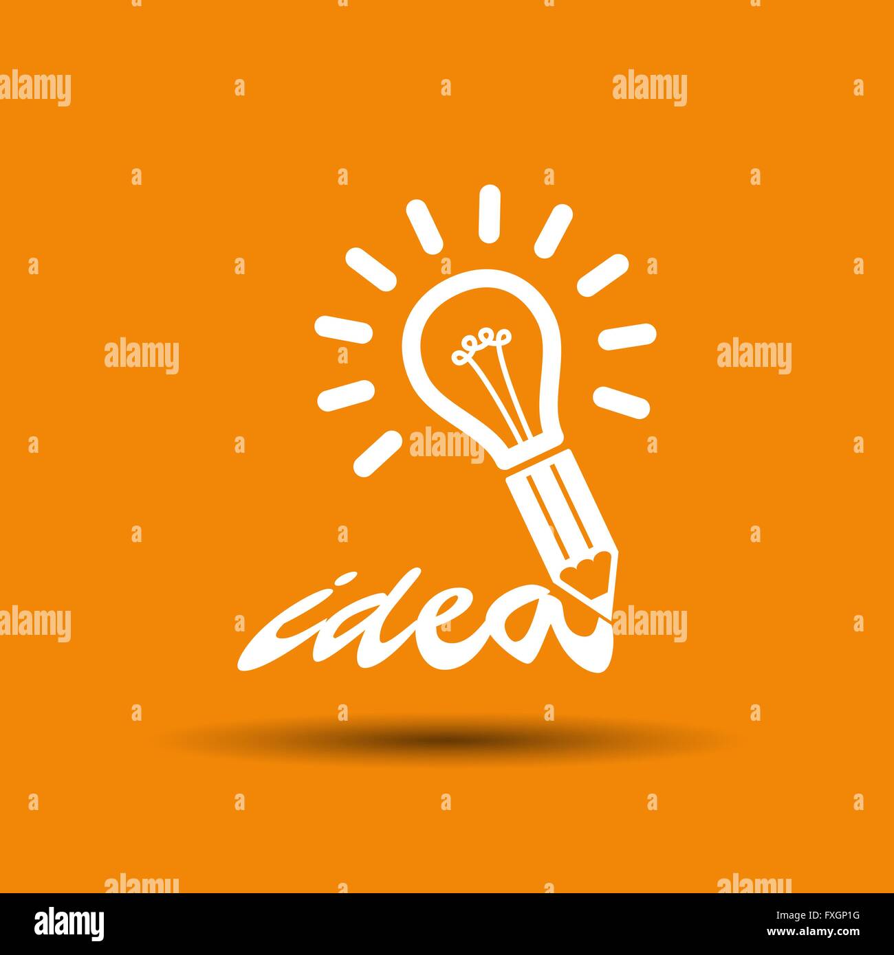Pictograph of light bulb. Vector concept illustration for design. Eps ...
