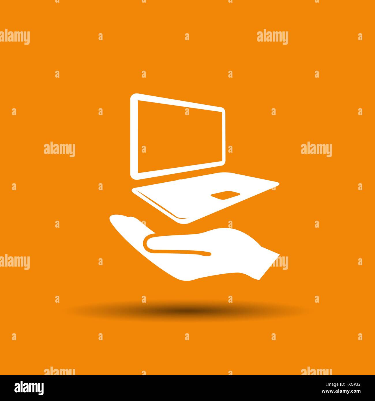 Pictograph of computer. Vector concept illustration for design. Eps 10 ...