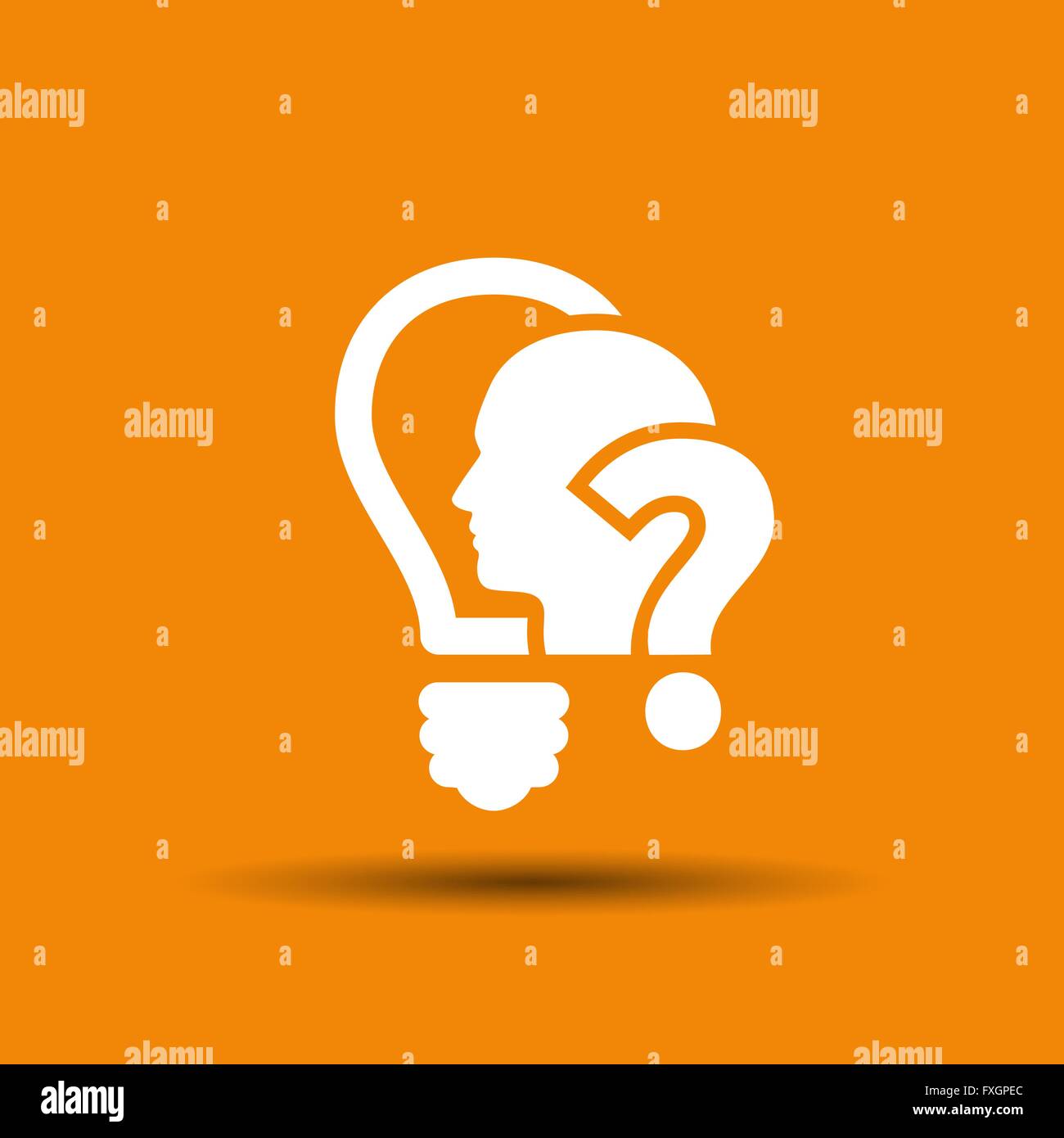 Pictograph of question mark and man. Vector concept illustration for ...