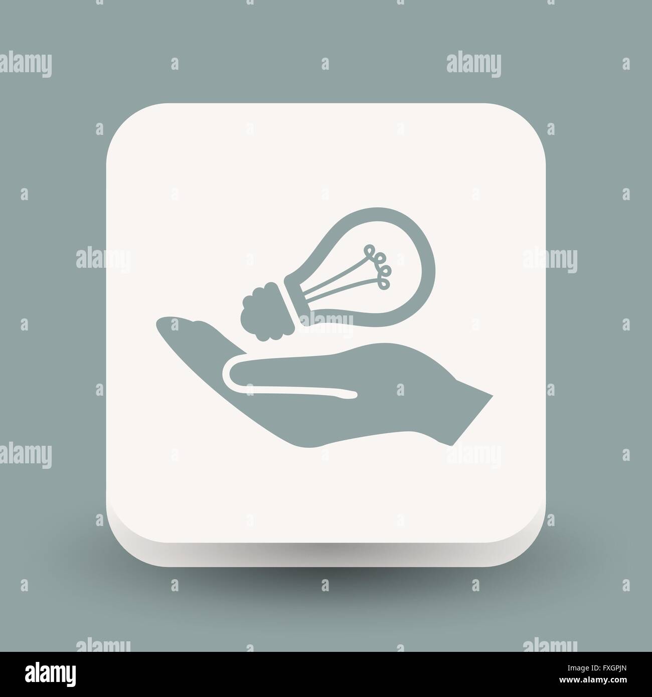 Pictograph of light bulb. Vector concept illustration for design. Eps ...