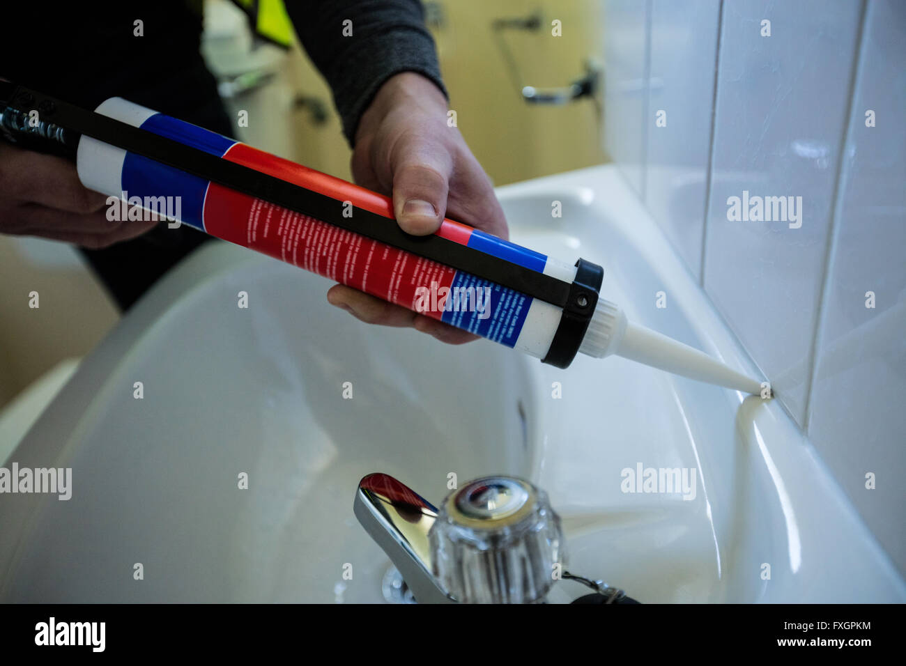 Man using pest control injection Stock Photo - Alamy