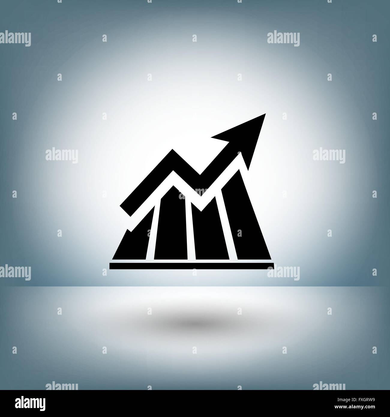Pictograph of graph. Vector concept illustration for design. Eps 10 ...