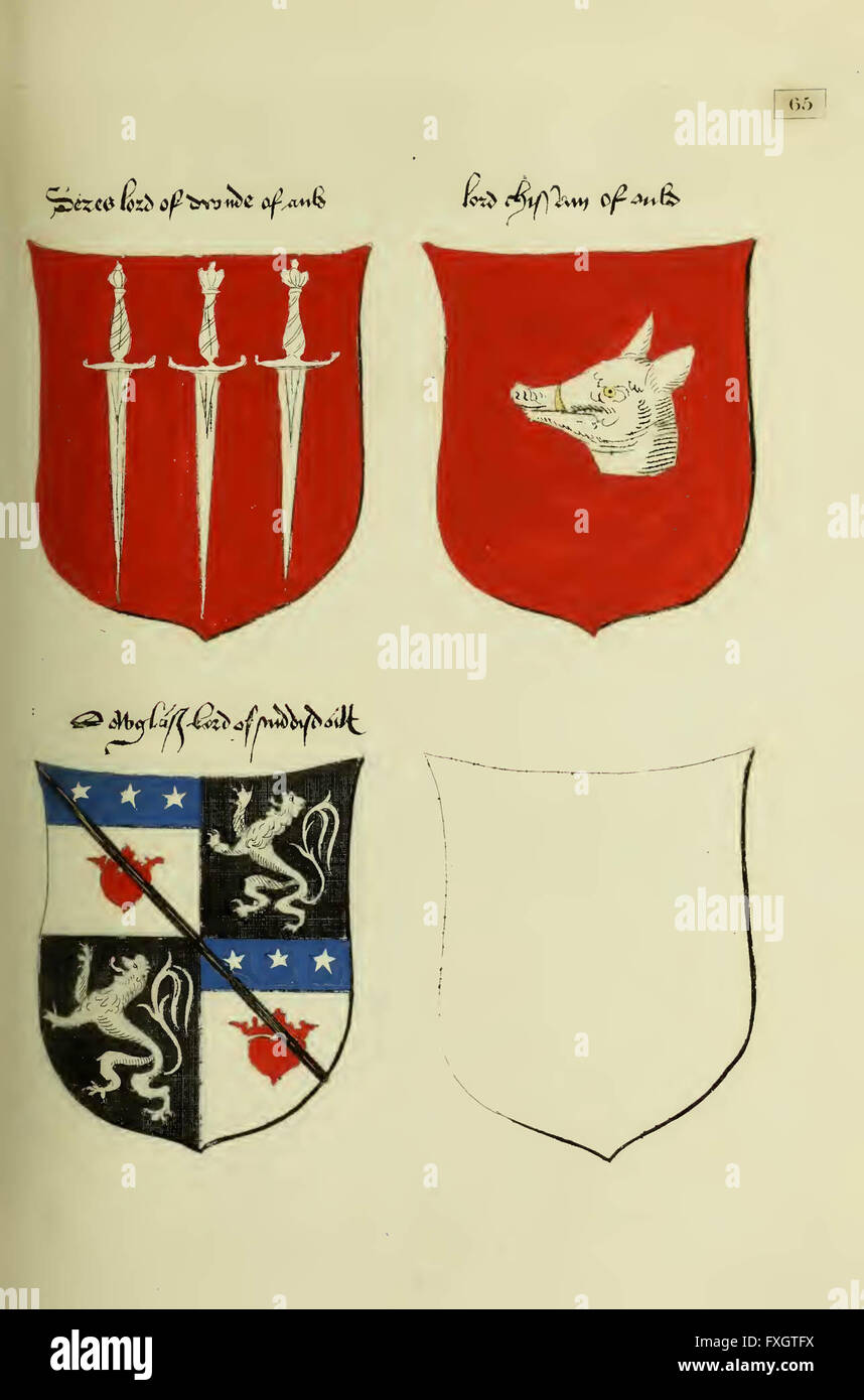 Fac simile of an ancient heraldic manuscript by Lindsay, David, Sir, fl. 1490-1555; Lizars, W. H ...