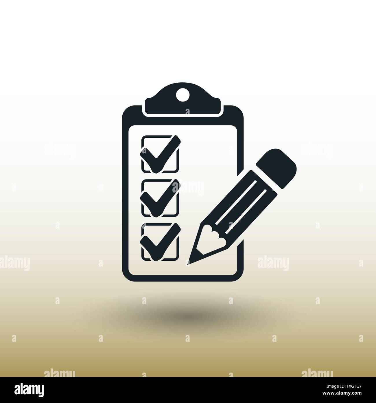 Pictograph of checklist. Vector concept illustration for design. Eps 10 ...