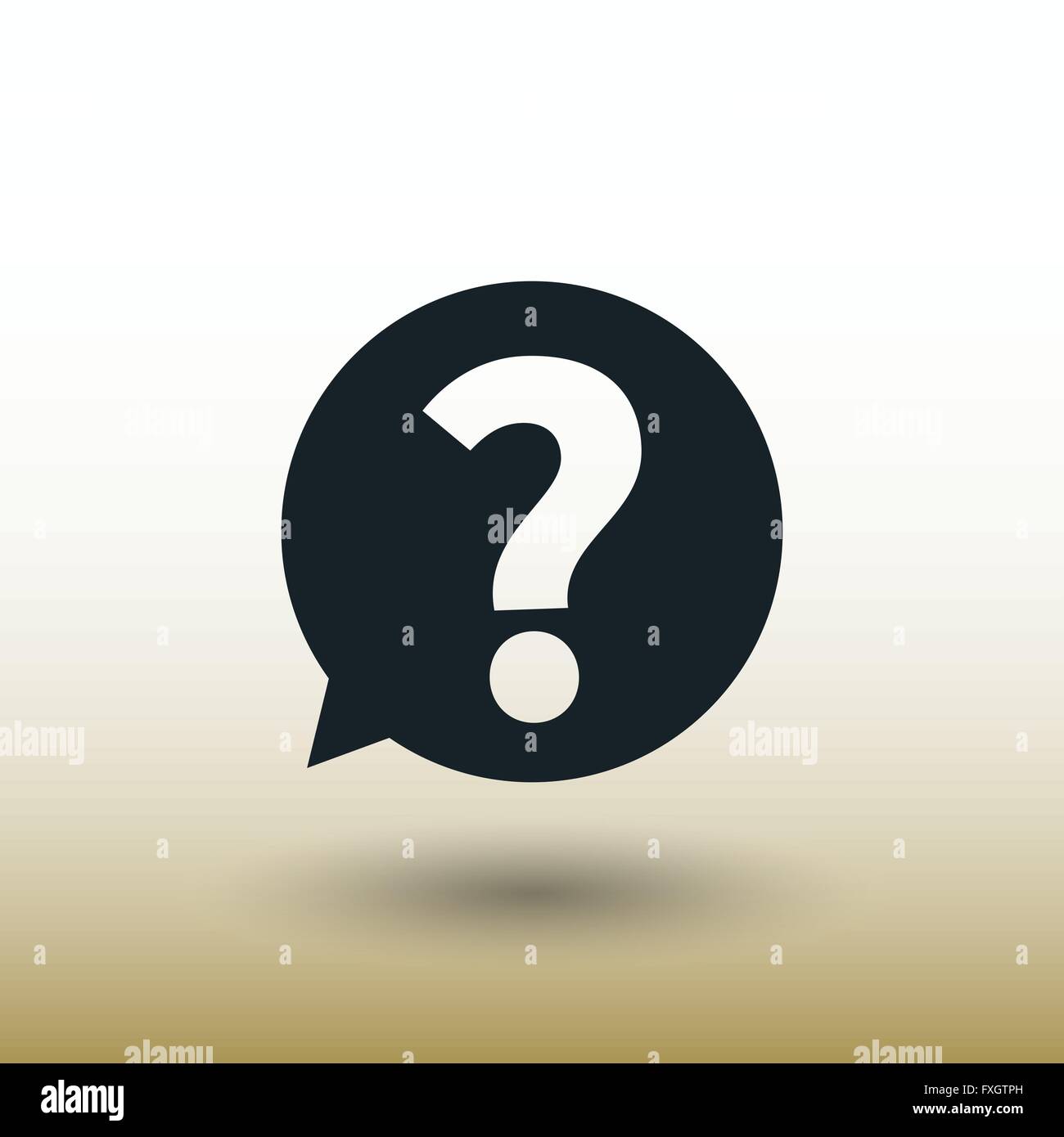 Pictograph of question mark. Vector concept illustration for design ...