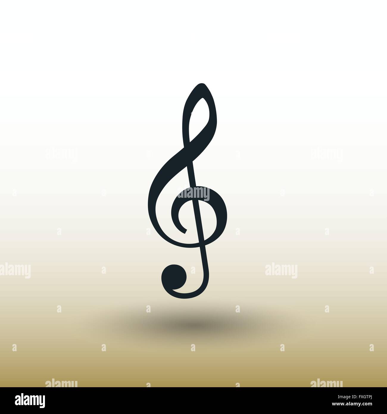 Pictograph of music key. Vector concept illustration for design. Eps 10 ...