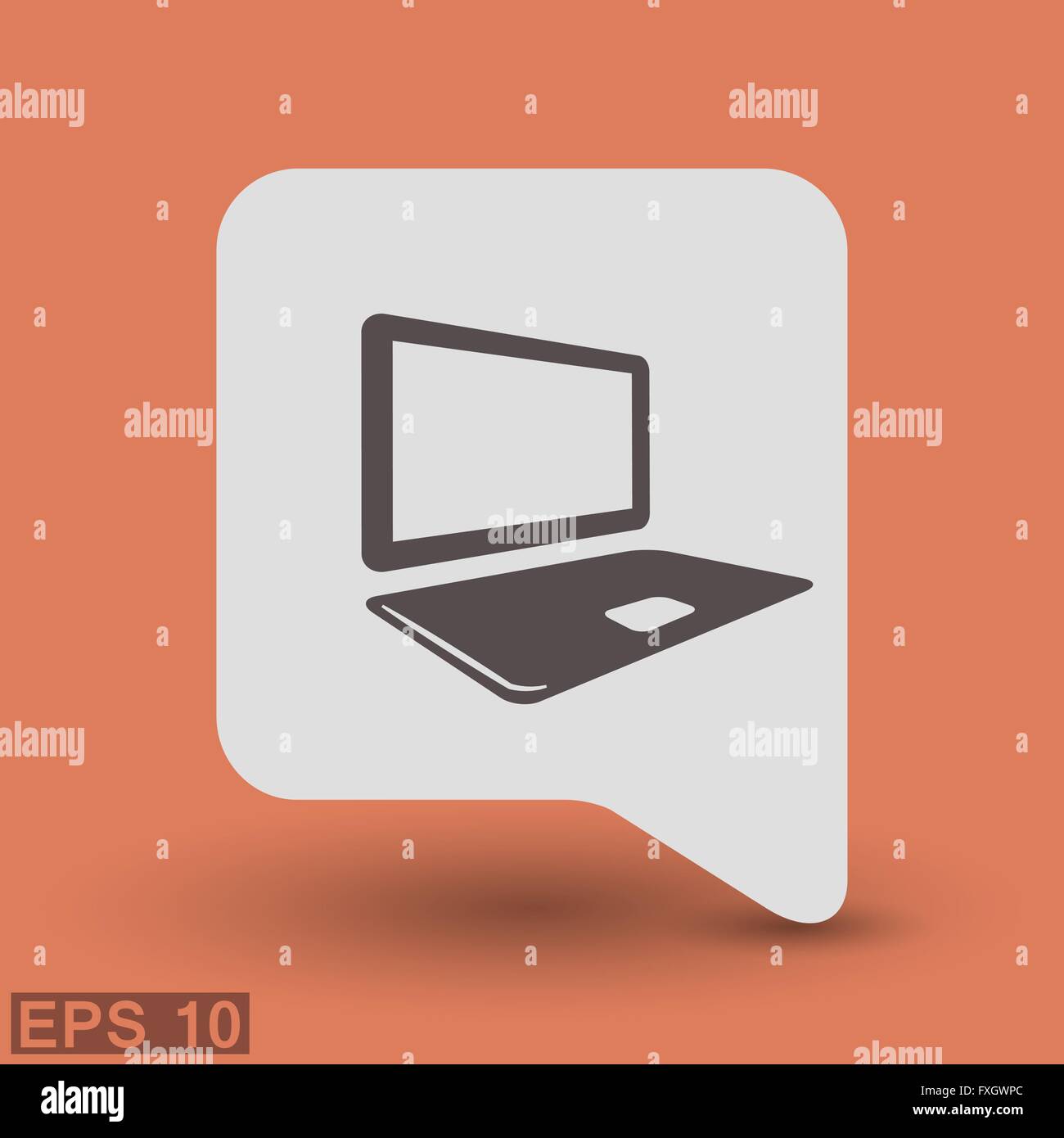 Pictograph of computer. Vector concept illustration for design. Eps 10 ...