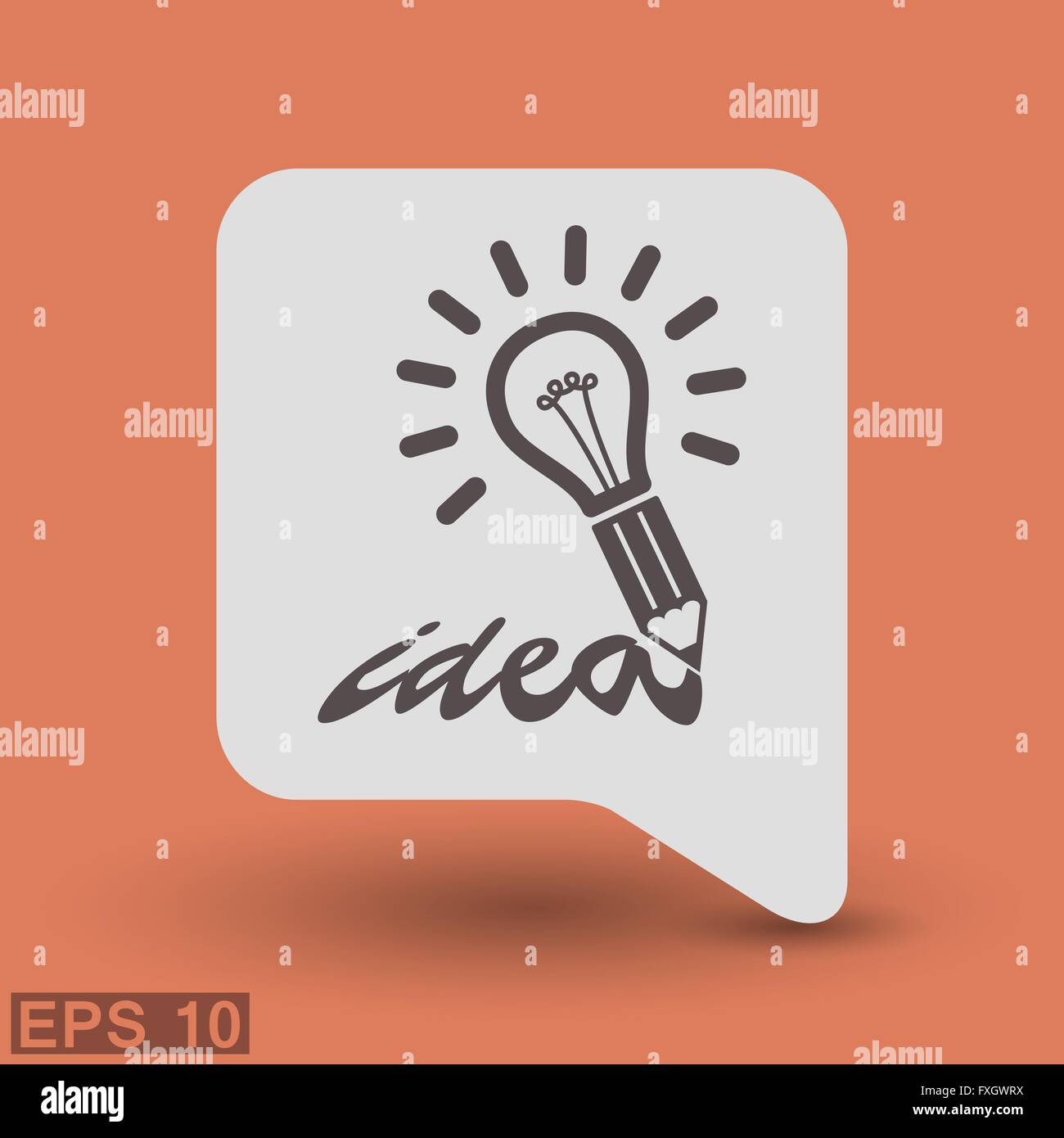 Pictograph of light bulb. Vector concept illustration for design. Eps ...