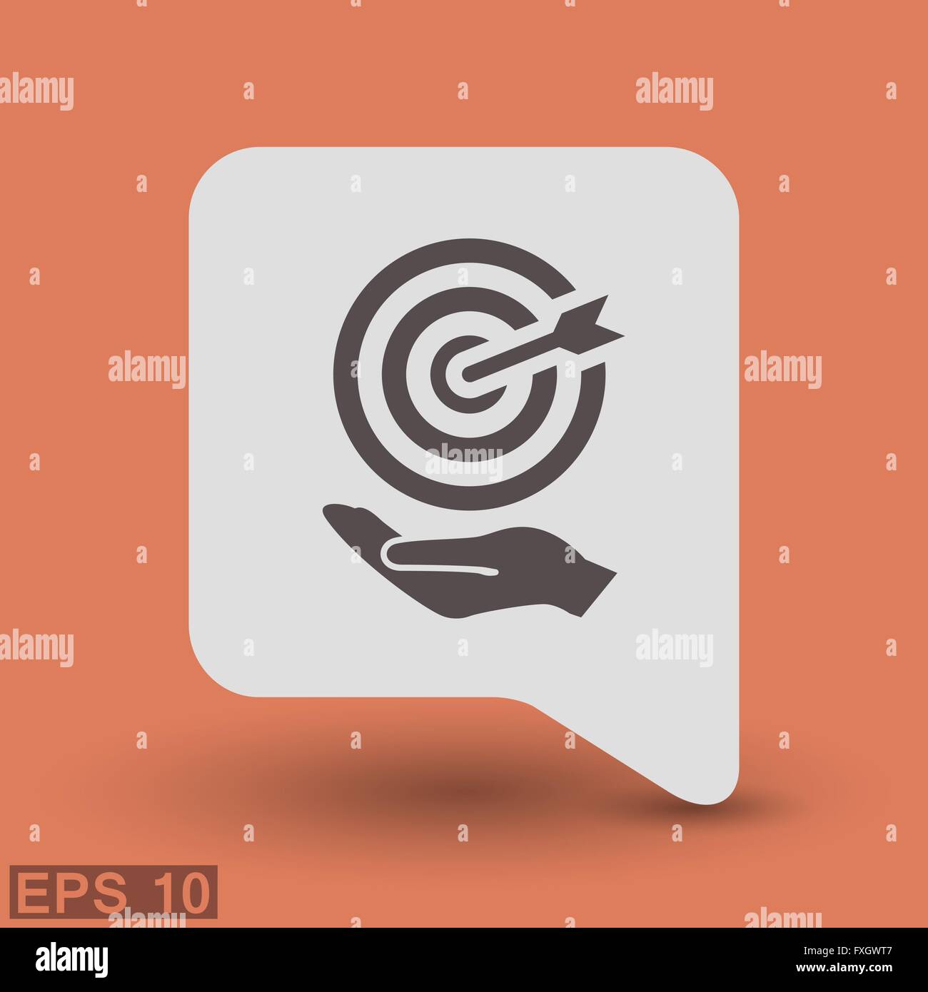 Pictograph of target. Vector concept illustration for design. Eps 10 ...