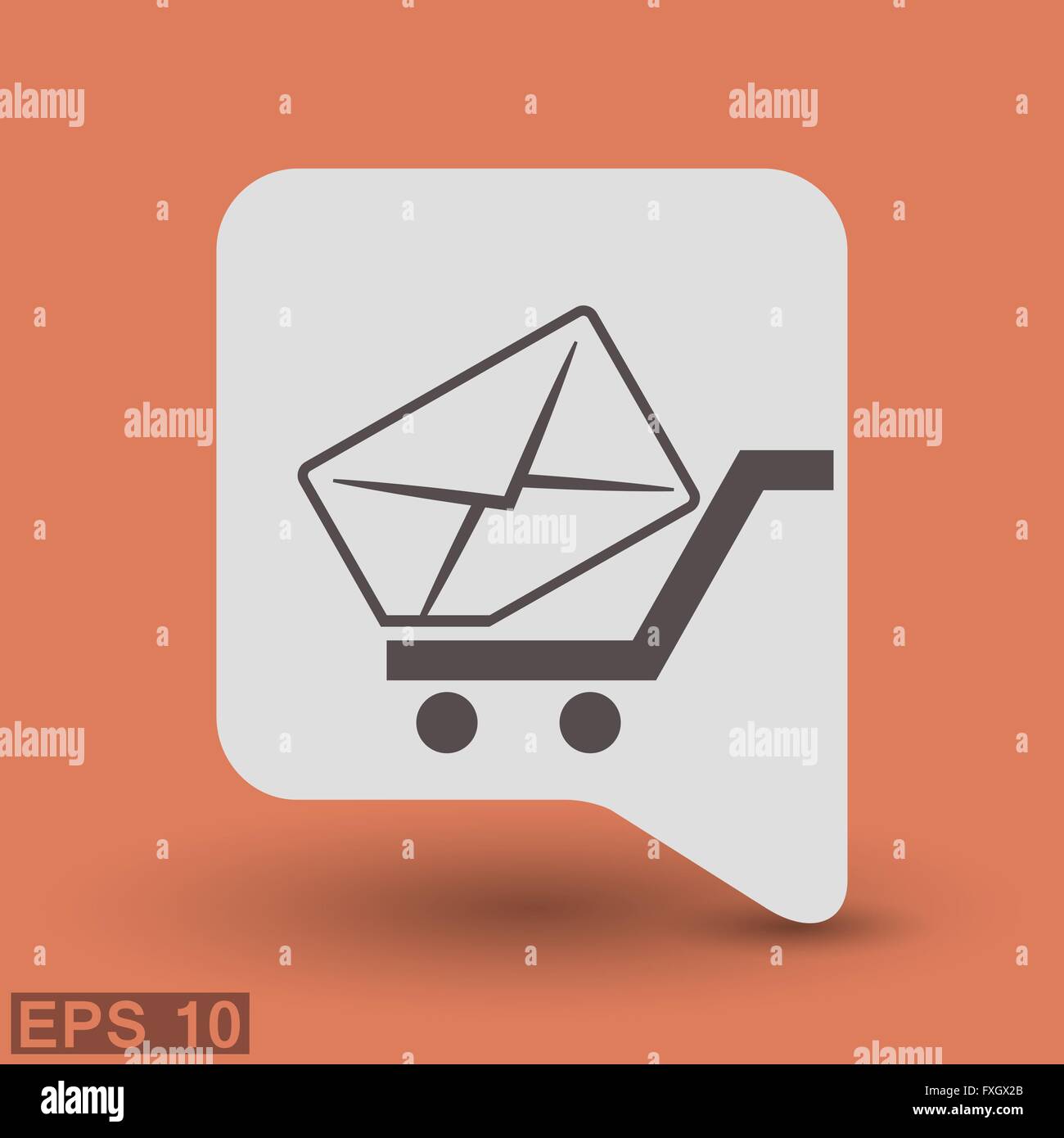 Pictograph of mail. Vector concept illustration for design. Eps 10 ...