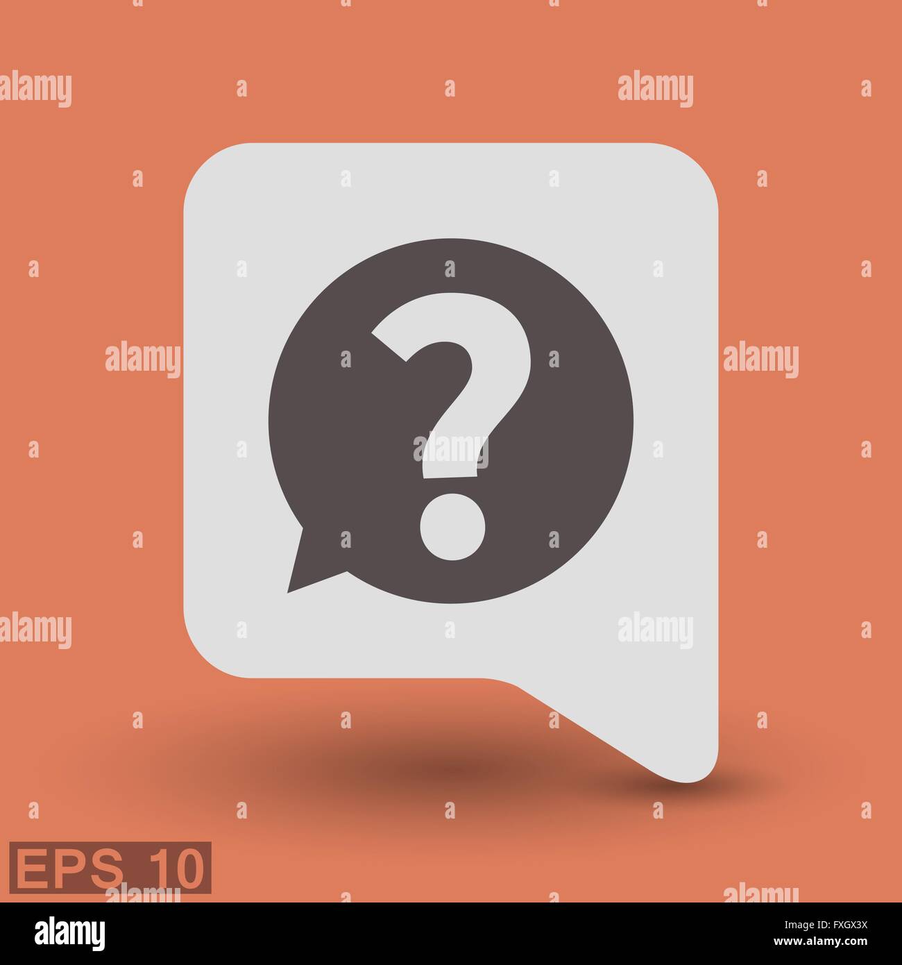 Pictograph of question mark. Vector concept illustration for design ...