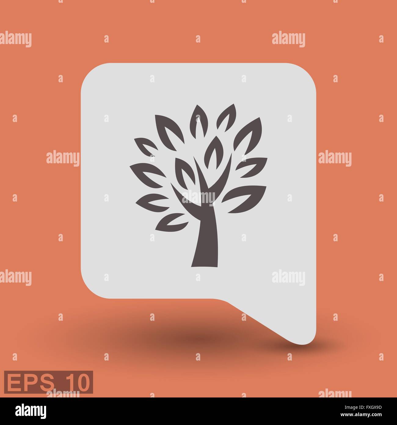 Pictograph of tree. Vector concept illustration for design. Eps 10 ...