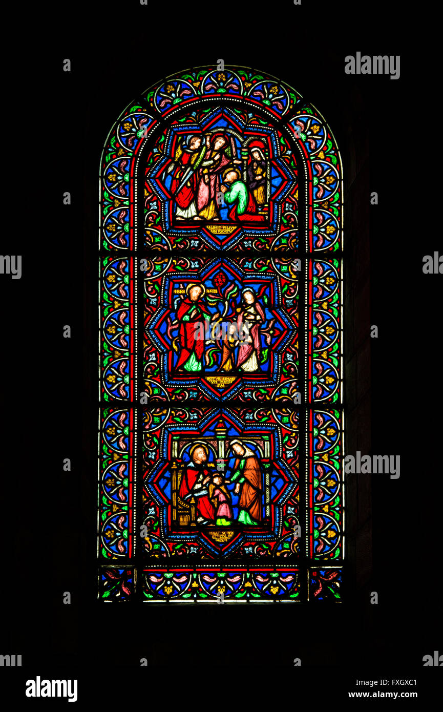 Ely Cathedral Stained Glass Window High Resolution Stock Photography ...