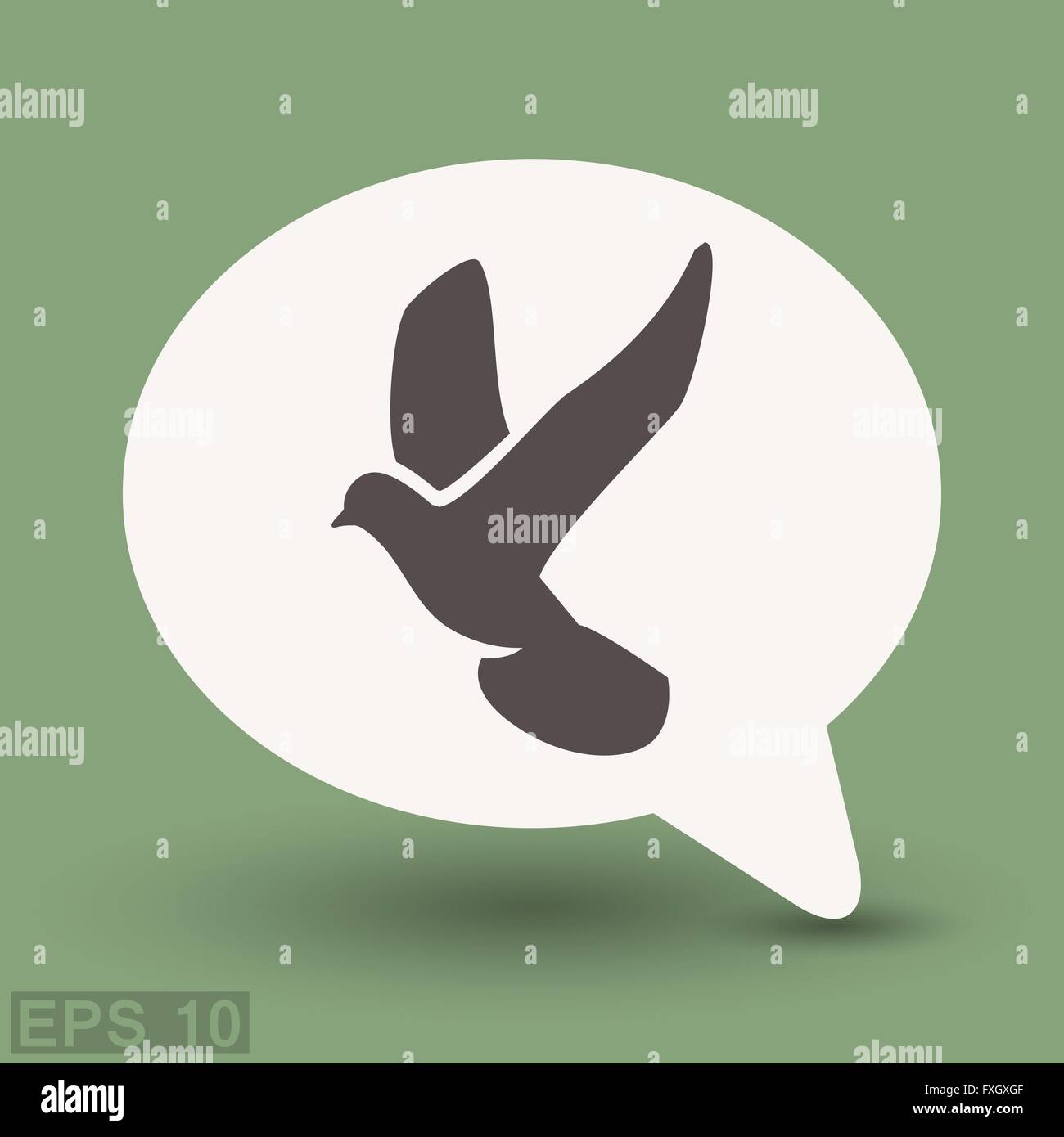 Pictograph of bird. Vector concept illustration for design. Eps 10 ...