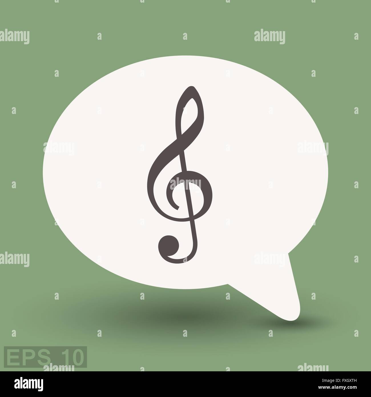 Pictograph of music key. Vector concept illustration for design. Eps 10 ...