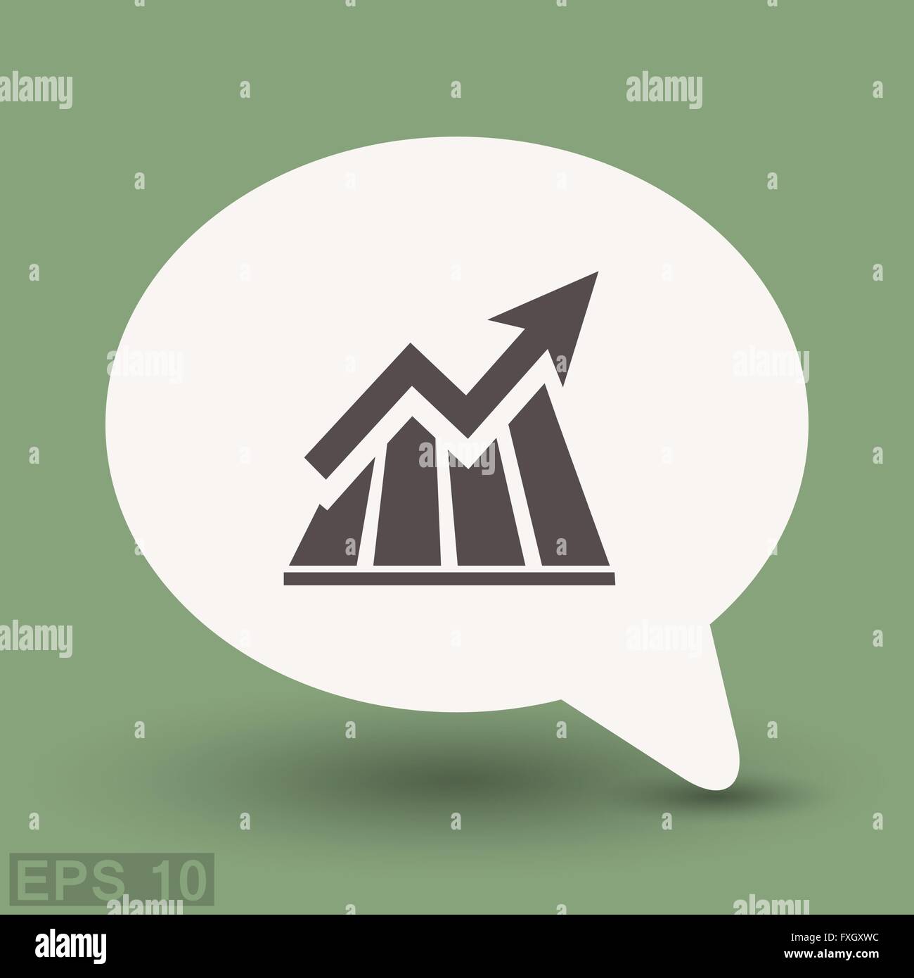 Pictograph of graph. Vector concept illustration for design. Eps 10 ...