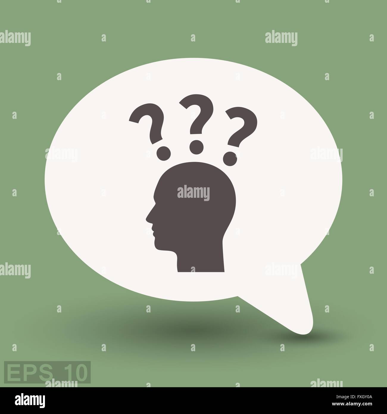 Pictograph of question mark and man. Vector concept illustration for ...