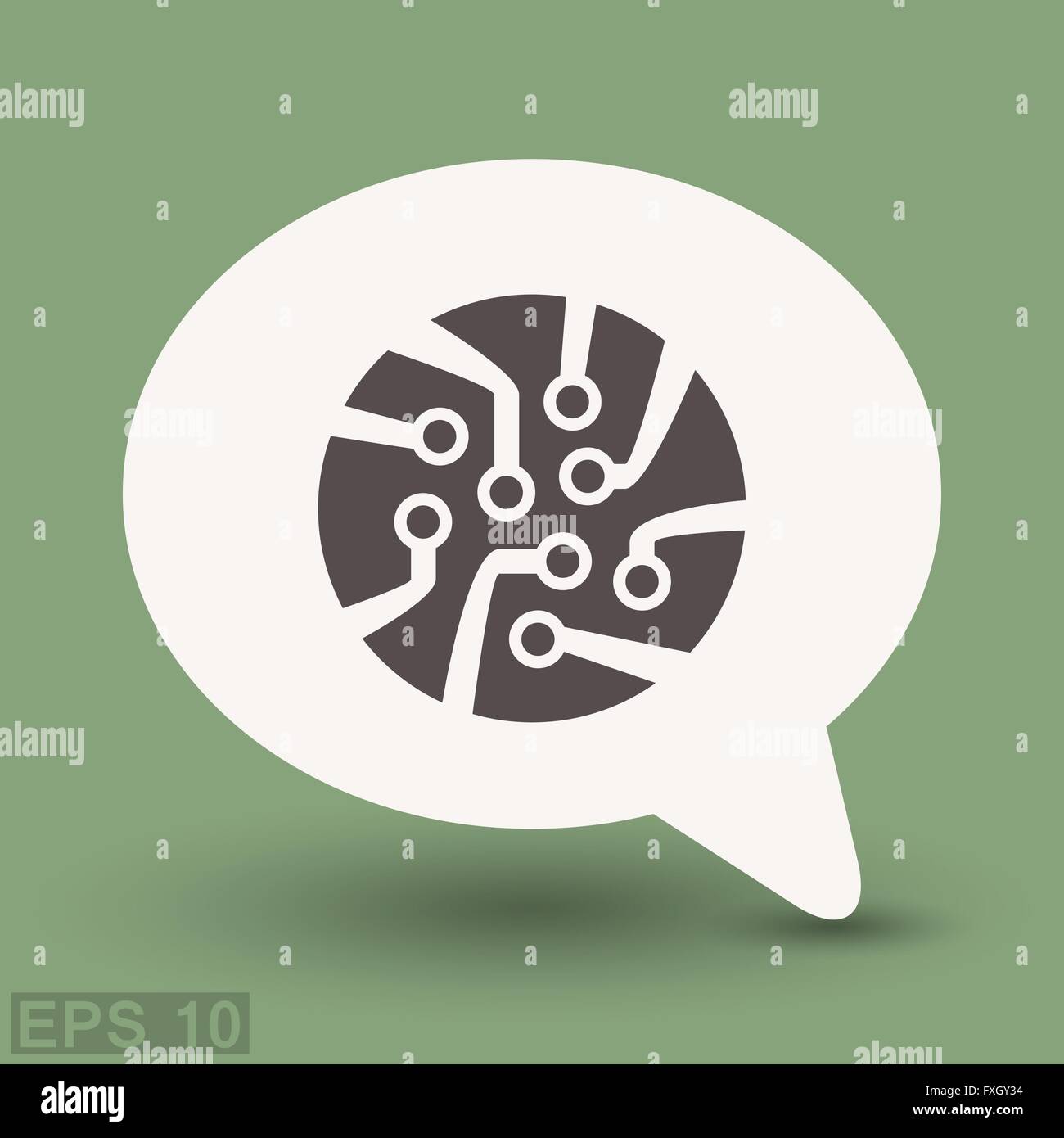 Pictograph of circuit board. Vector concept illustration for design ...
