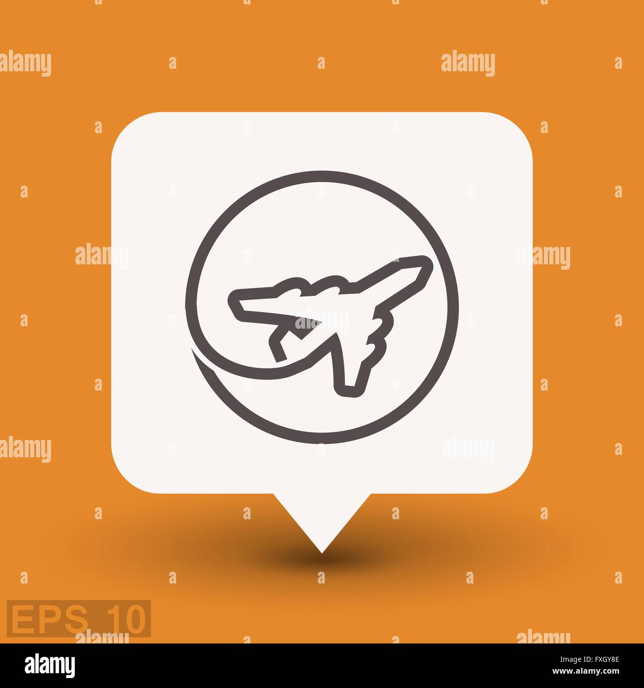 Pictograph of airplane. Vector concept illustration for design. Eps 10 ...