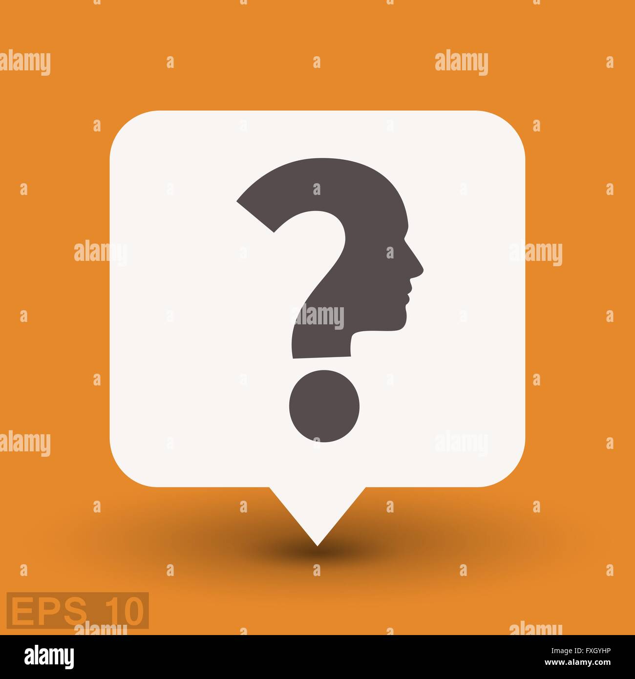 Pictograph of question mark and man. Vector concept illustration for ...