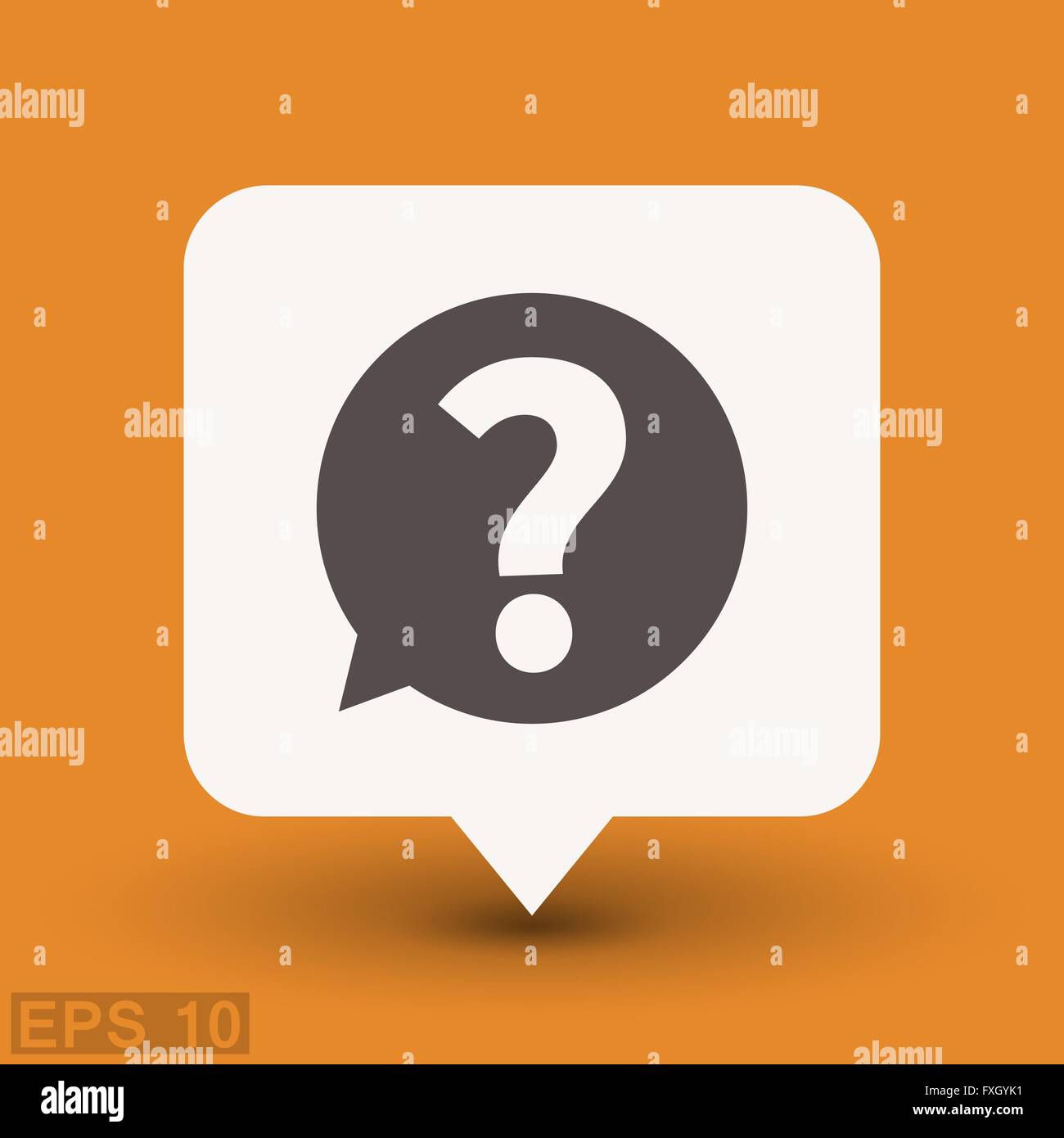 Pictograph of question mark. Vector concept illustration for design ...