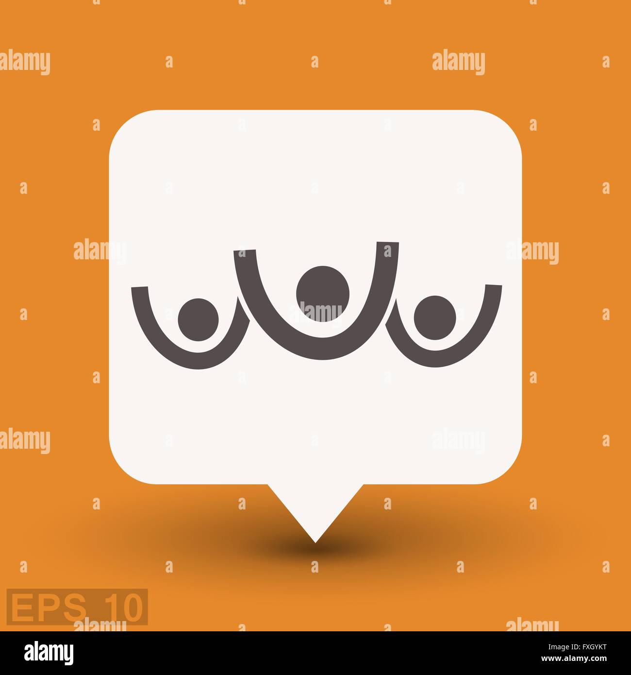 Pictograph of success team. Vector concept illustration for design. Eps ...