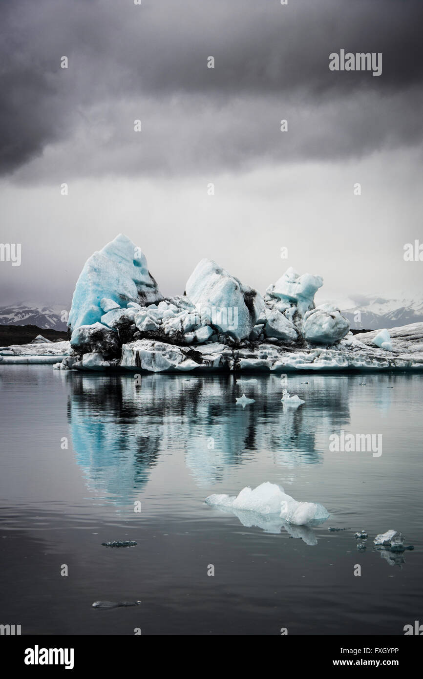 Iceberg formations in Jokulsarlon glacier lagoon Iceland Stock Photo ...