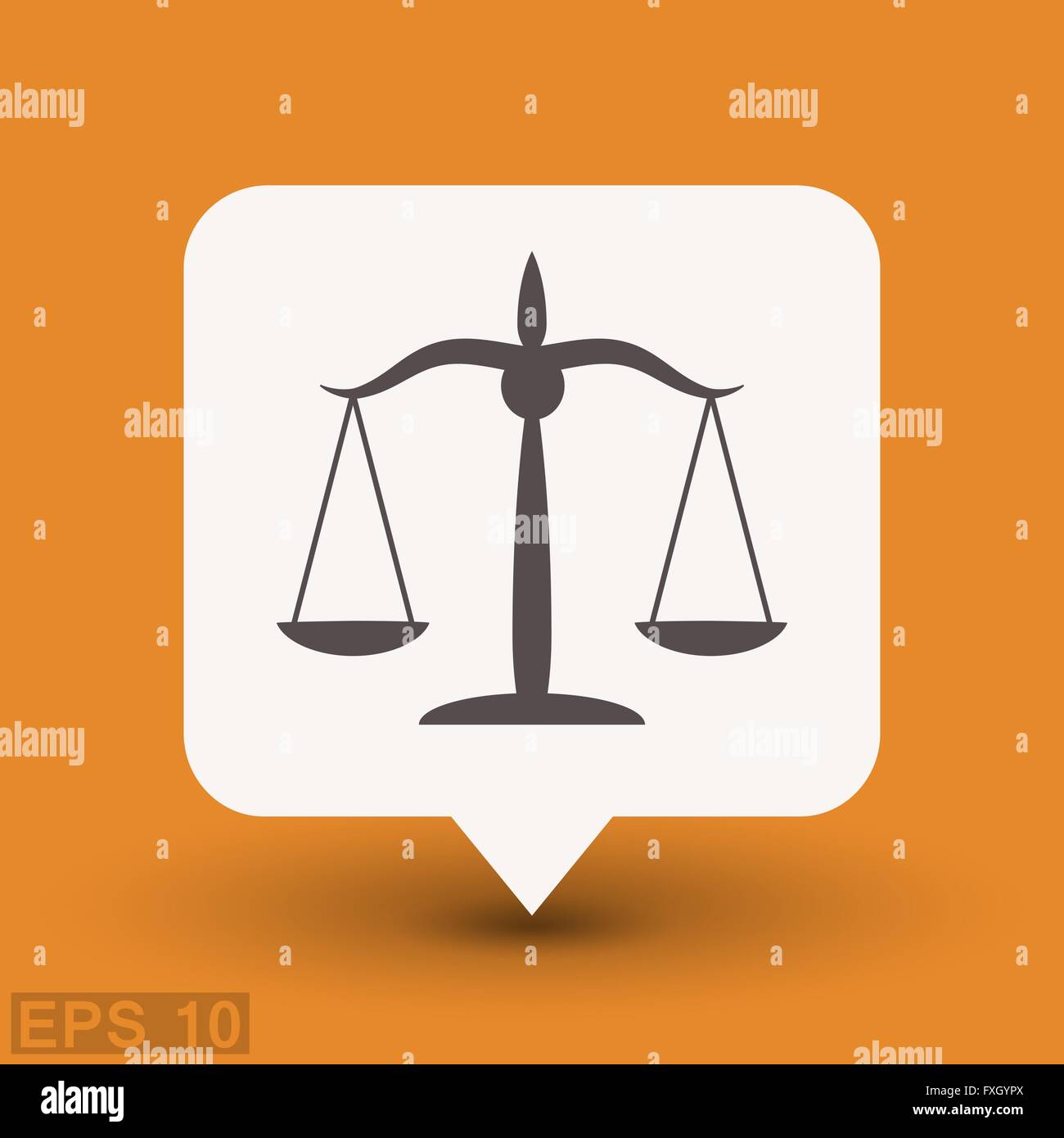 Pictograph of justice scales. Vector concept illustration for design ...