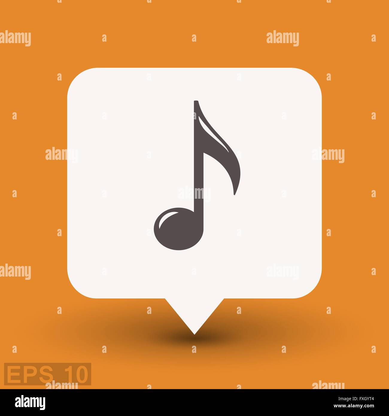 Pictograph of music note. Vector concept illustration for design. Eps ...