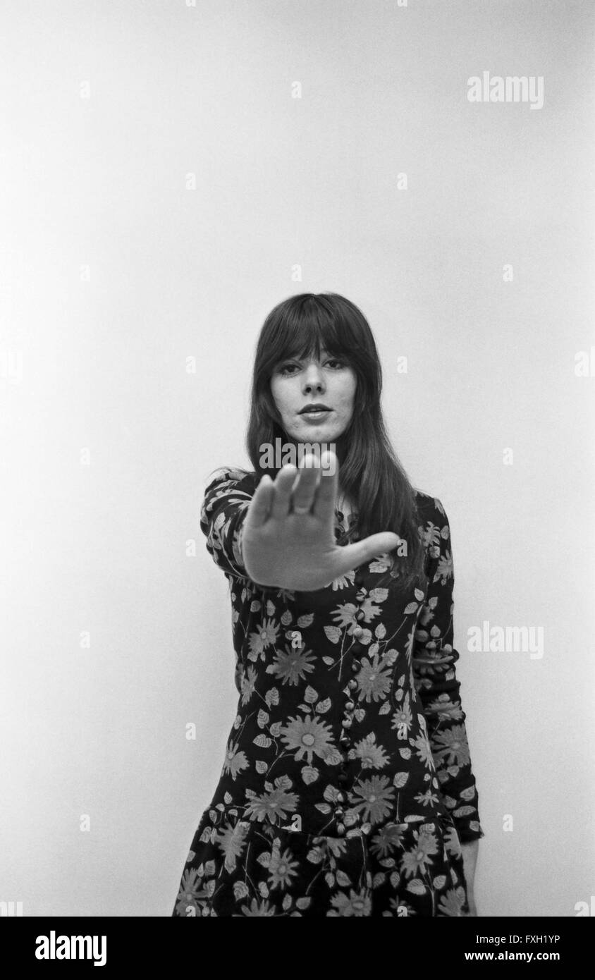 Sängerin Susan Aviles in München, Deutschland 1970er Jahre. Singer ...