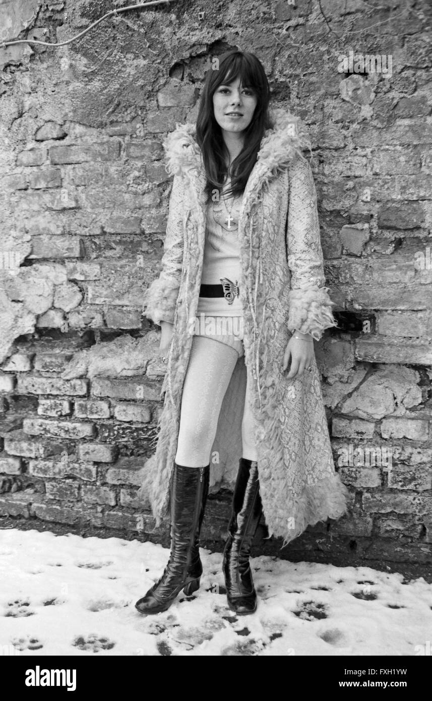 Sängerin Susan Aviles in München, Deutschland 1970er Jahre. Singer ...