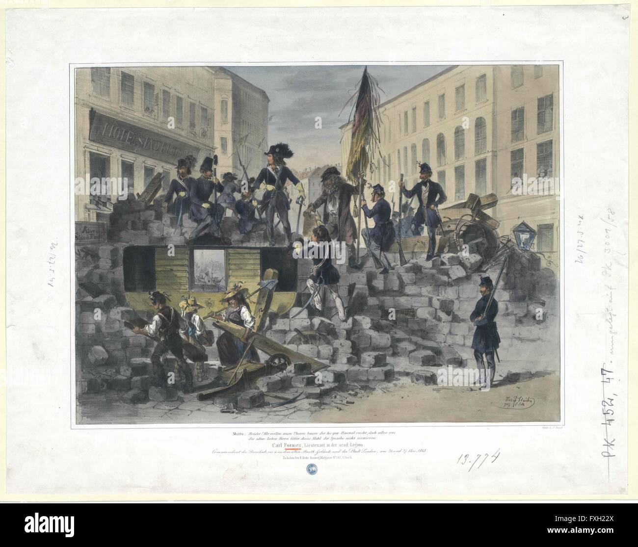 1848 revolution barricade hi-res stock photography and images - Alamy