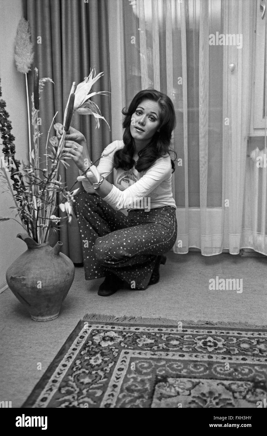 Deutsche Schauspielerin Gundy Grand, Deutschland 1970er Jahre. German ...