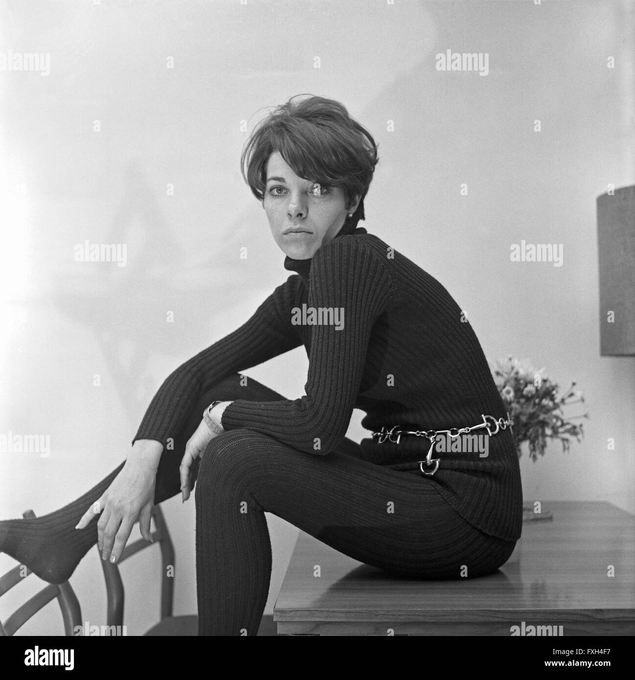 Sängerin Katja Hollander, Deutschland 1960er Jahre. Singer Katja ...