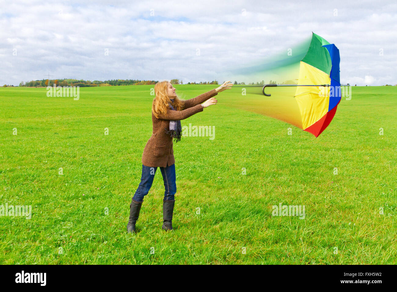 Fighting against the wind hi-res stock photography and images - Alamy