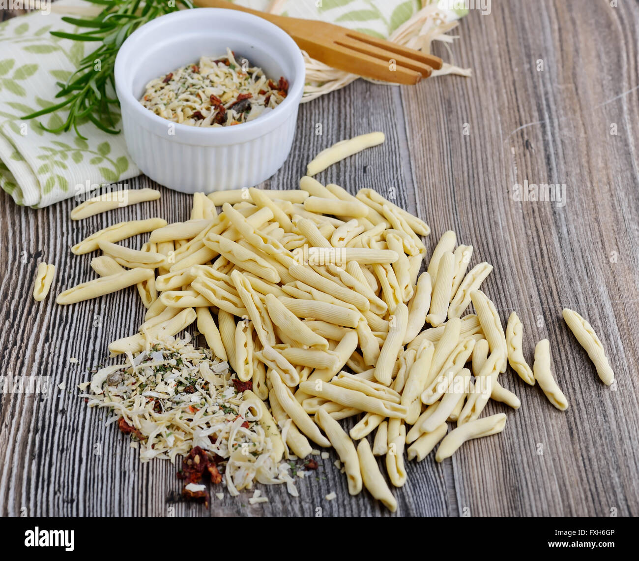Gourmet Italian Pasta with Herbs and Spices Stock Photo - Alamy