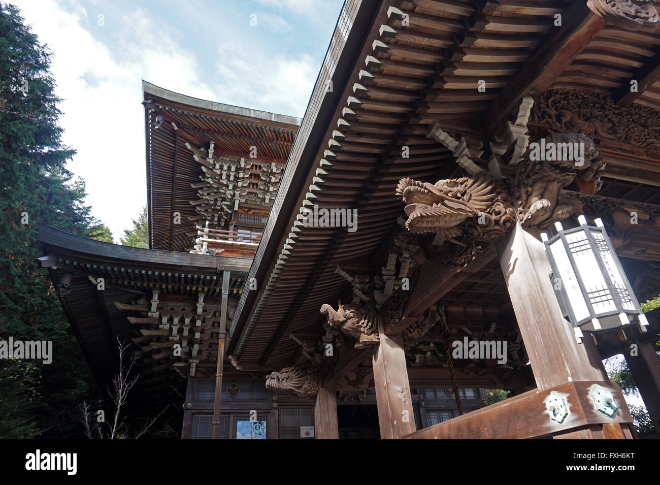 Architecture of Daisho-in Temple, Miyajima Island, Hiroshima Prefecture ...