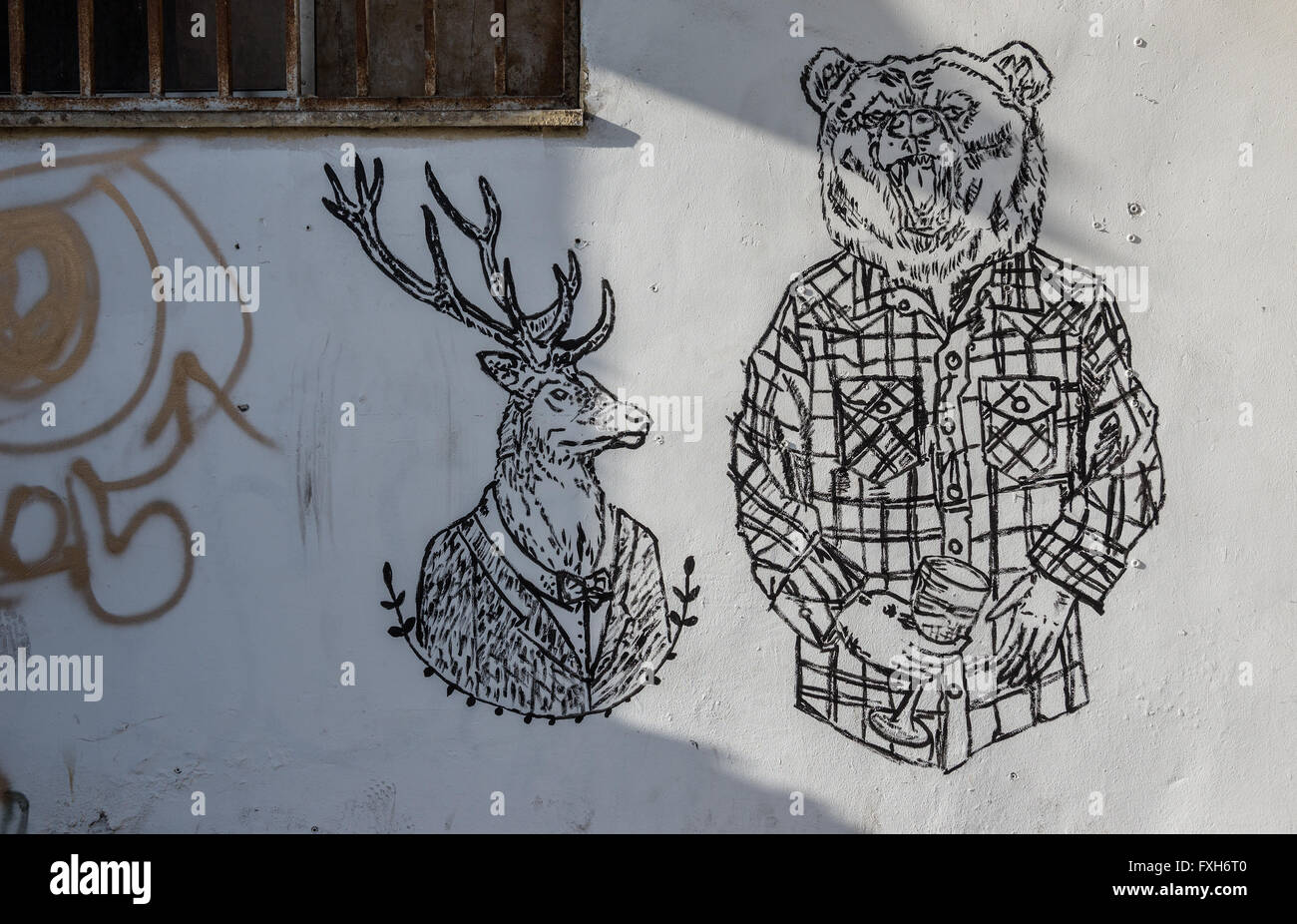 Graffiti animal draw hi-res stock photography and images - Alamy