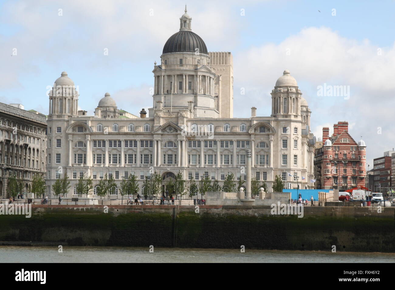 The Cunard Building on Liverpool Waterfront with the former White Star ...
