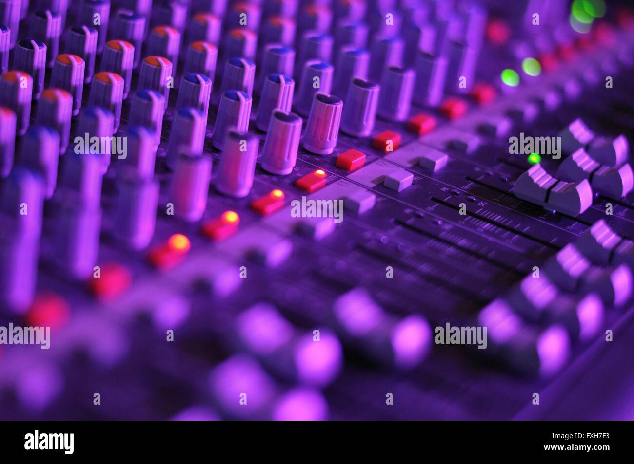 View of music mixer in concert, filled with lights Stock Photo - Alamy