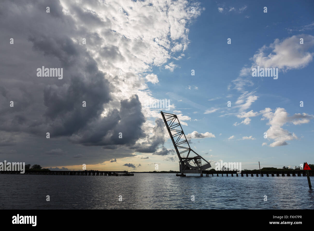 Caloosahatchee River Bridge, Lee County Florida Stock Photo - Alamy